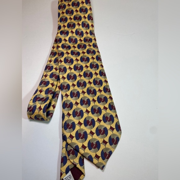 Accessories | Vintage Yellow Patterned Tie | Poshmark